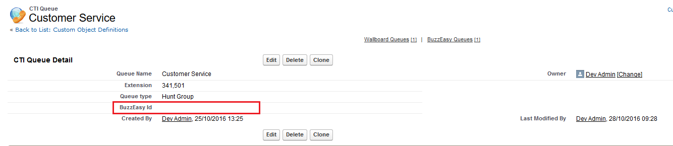 Buzzeasy Configuration - Desktop Connect for Salesforce | Geomant Documentation