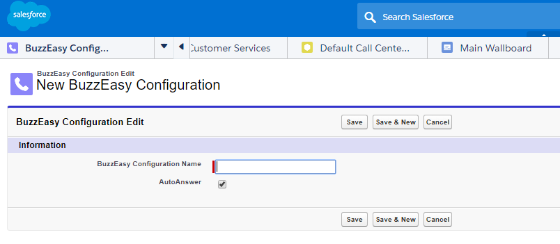 Buzzeasy Configuration - Desktop Connect for Salesforce | Geomant Documentation
